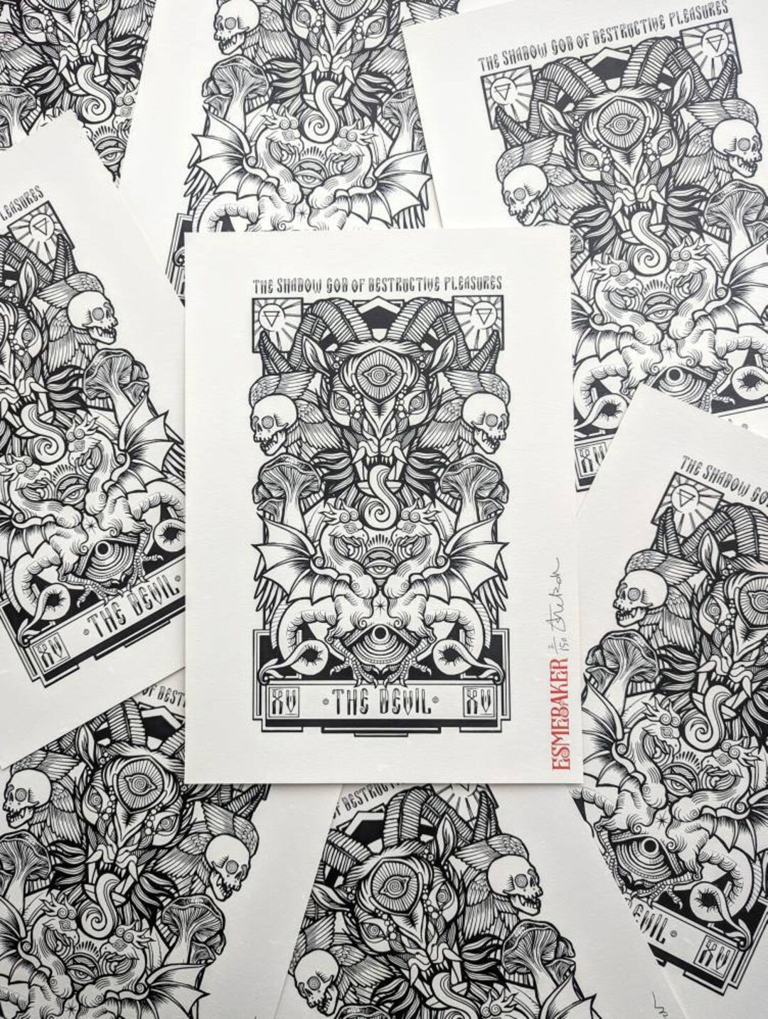 The Devil Tarot Art Print A4 by Esme Baker - Etsy