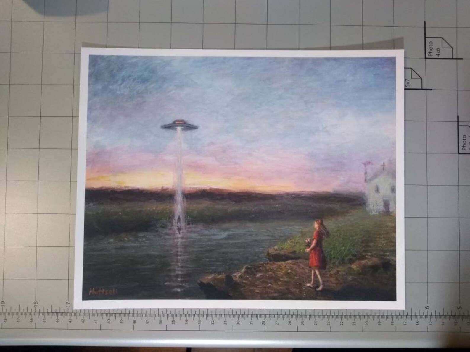 UFO Art Alien Flying Saucer Strange Weird Stuff Trippy | Etsy