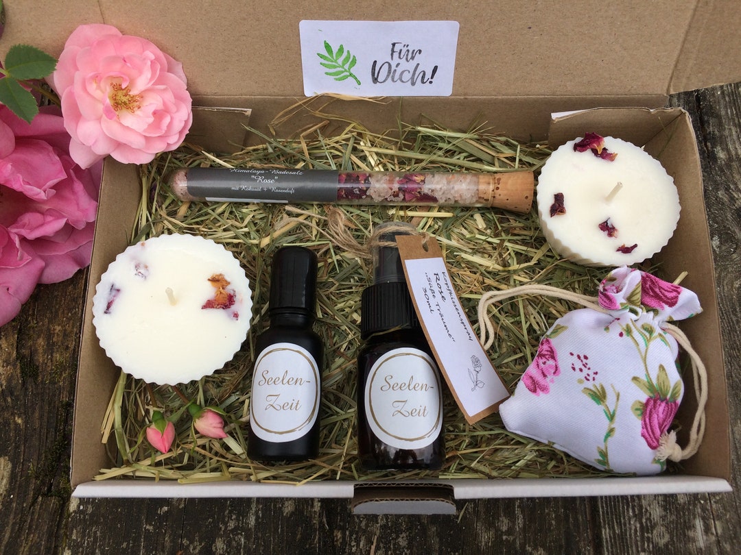 NATURE Gift Box rose , Spa Set, Relaxation Gift, Self Care Box ...