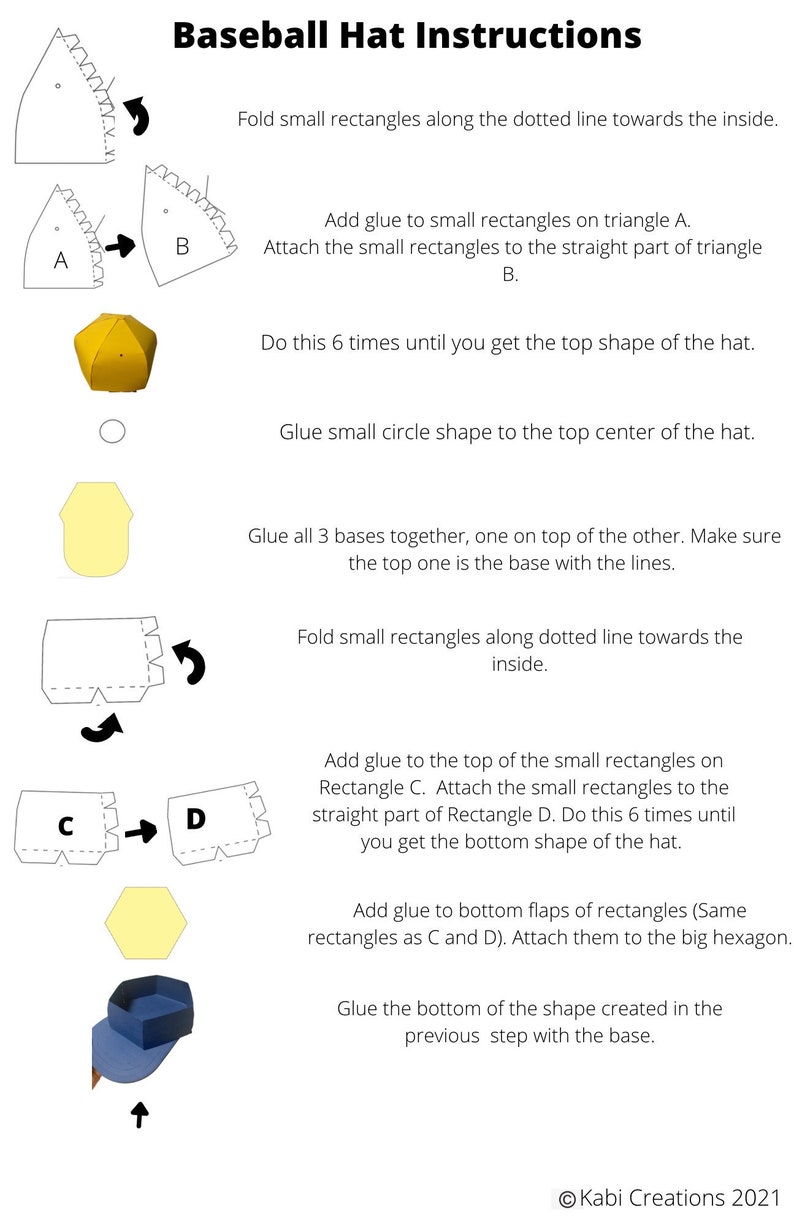 DIY Baseball Hats Treat Box Kit | Large Baseball Hats | Diy Kit ...