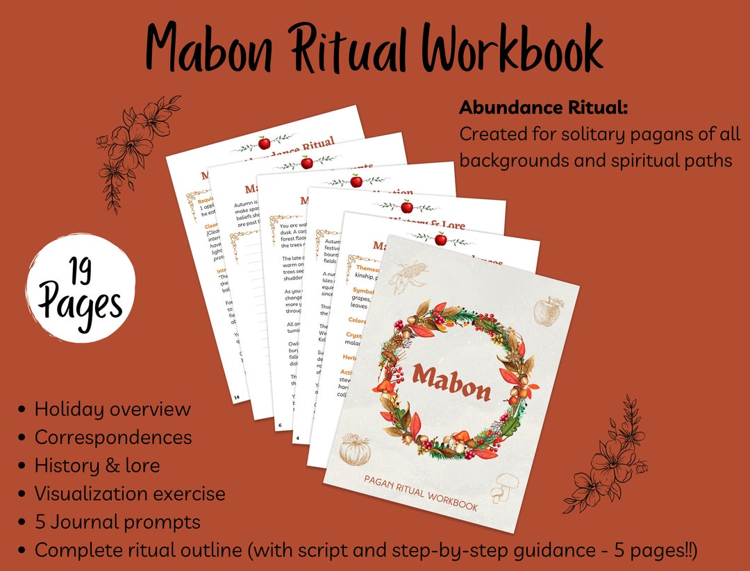 Mabon Ritual Workbook, Autumn Equinox Abundance Ritual for Solitary ...