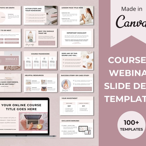 Webinar Masterclass and Course Presentation Slide Deck 100 - Etsy