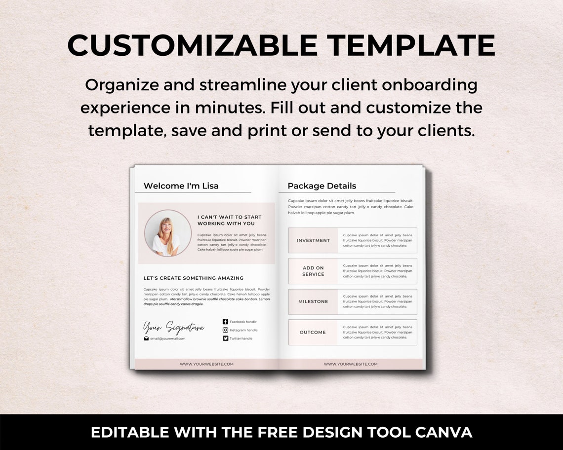 Client Onboarding Canva Template Bundle Client Welcome | Etsy