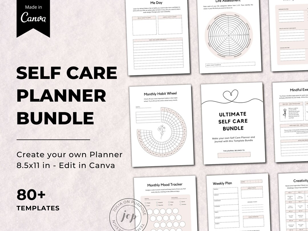 Self Care Planner Canva Template Self Care Journal Canva - Etsy
