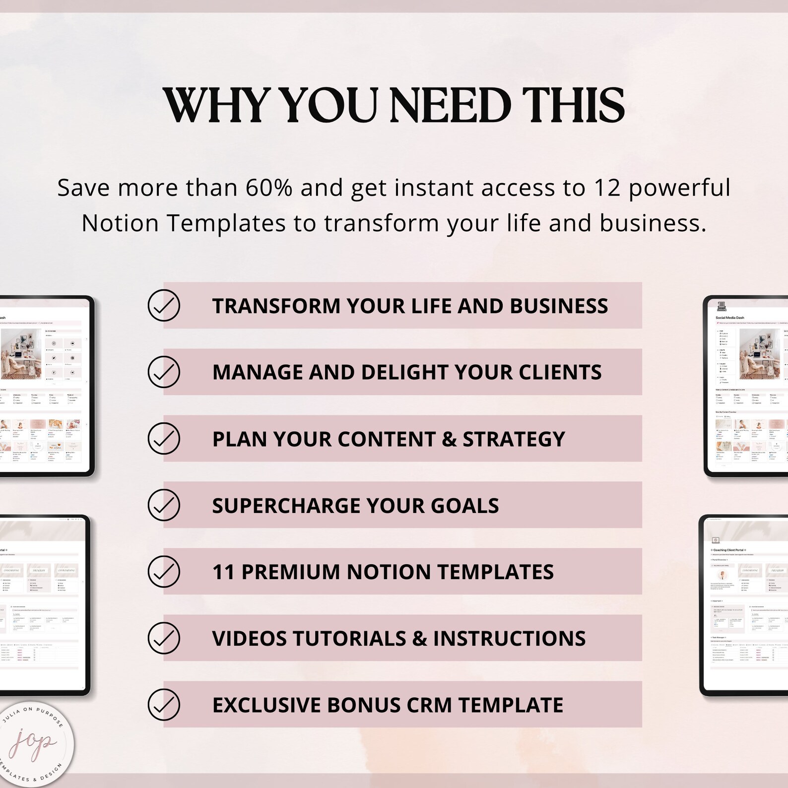 Notion Template Bundle All in One Notion Templates Notion Business ...