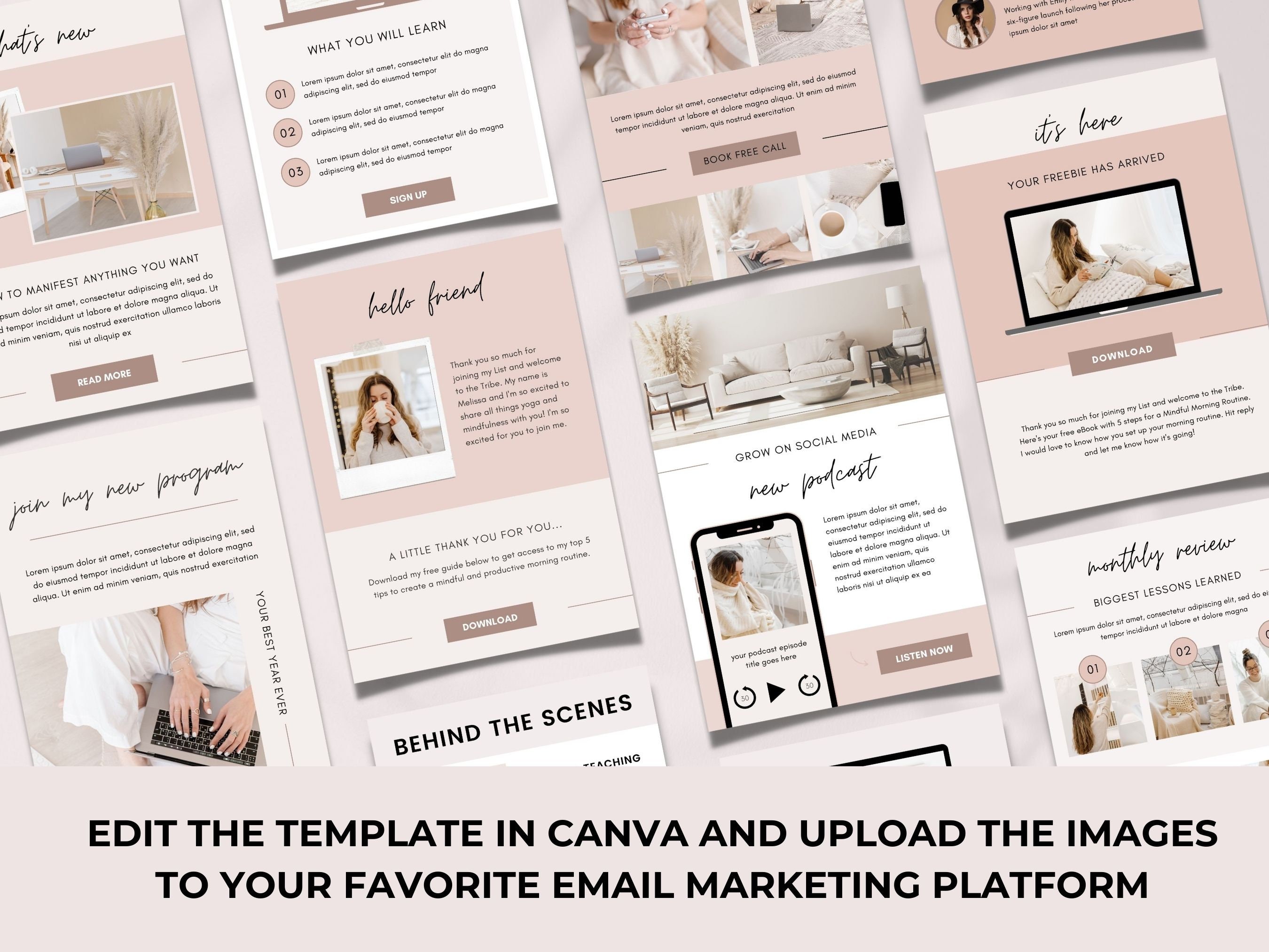 Coach Email Marketing Canva Template Bundle Newsletter Canva Templates ...