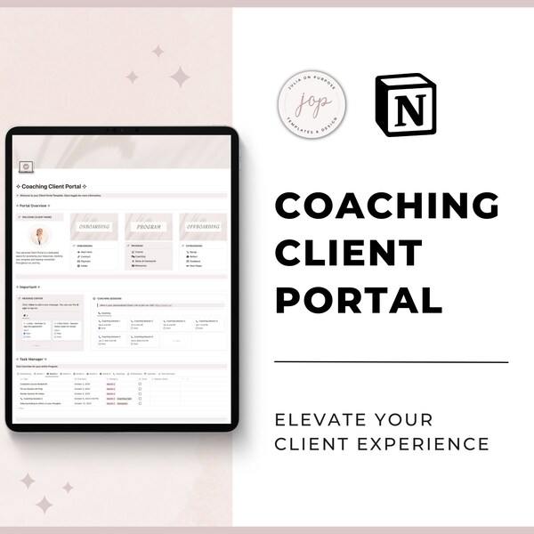 Coaching Client Portal Notion Template, Coach Client Onboarding, Notion Template for Coaches ...