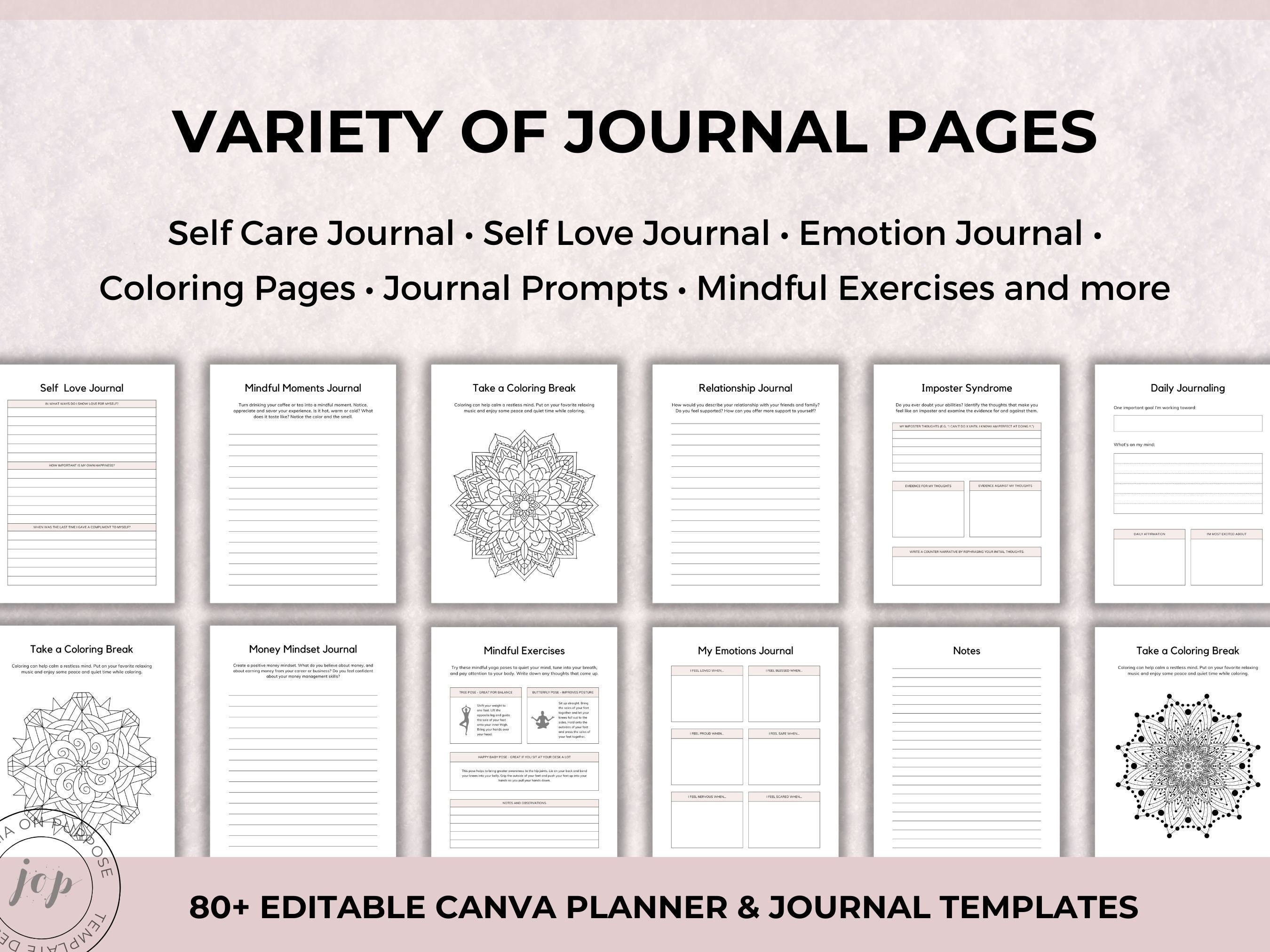 Self Care Planner Canva Template Self Care Journal Canva - Etsy