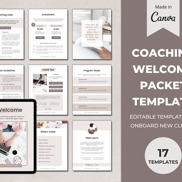 Welcome Coaching Client Template - Etsy