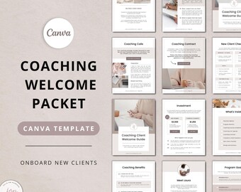Coaching Client Welcome Packet | Onboarding Canva Template | Coaching ...
