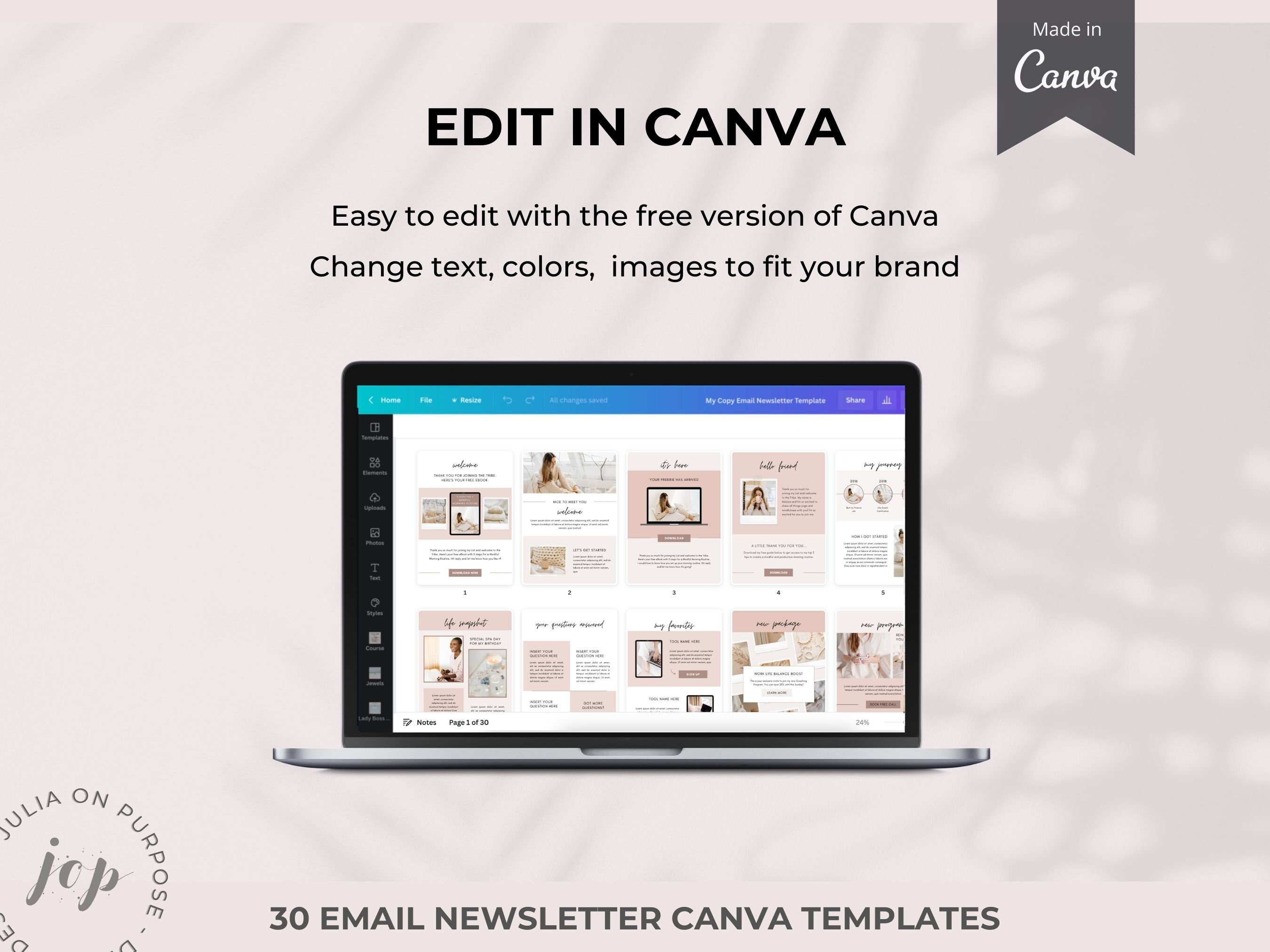 Coach Email Marketing Canva Template Bundle Newsletter Canva - Etsy