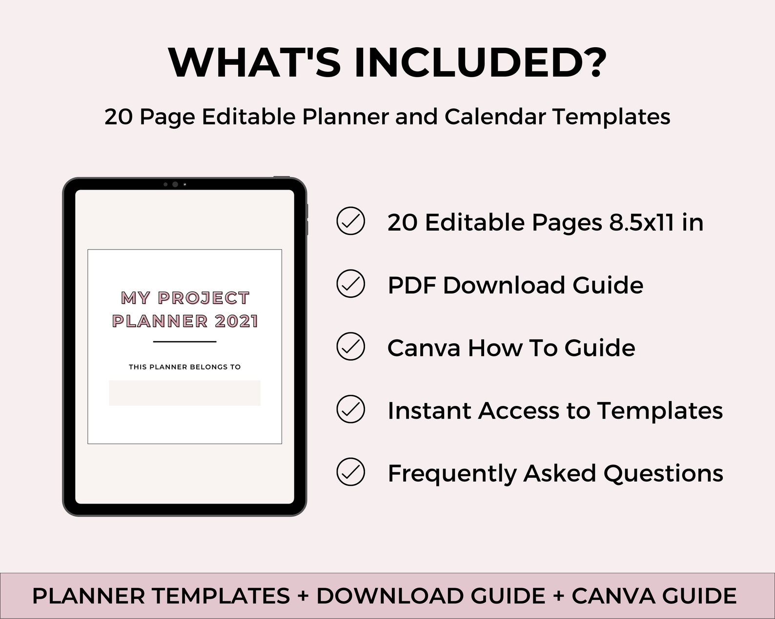 Planner Templates Canva Calendar Templates Canva Editable - Etsy