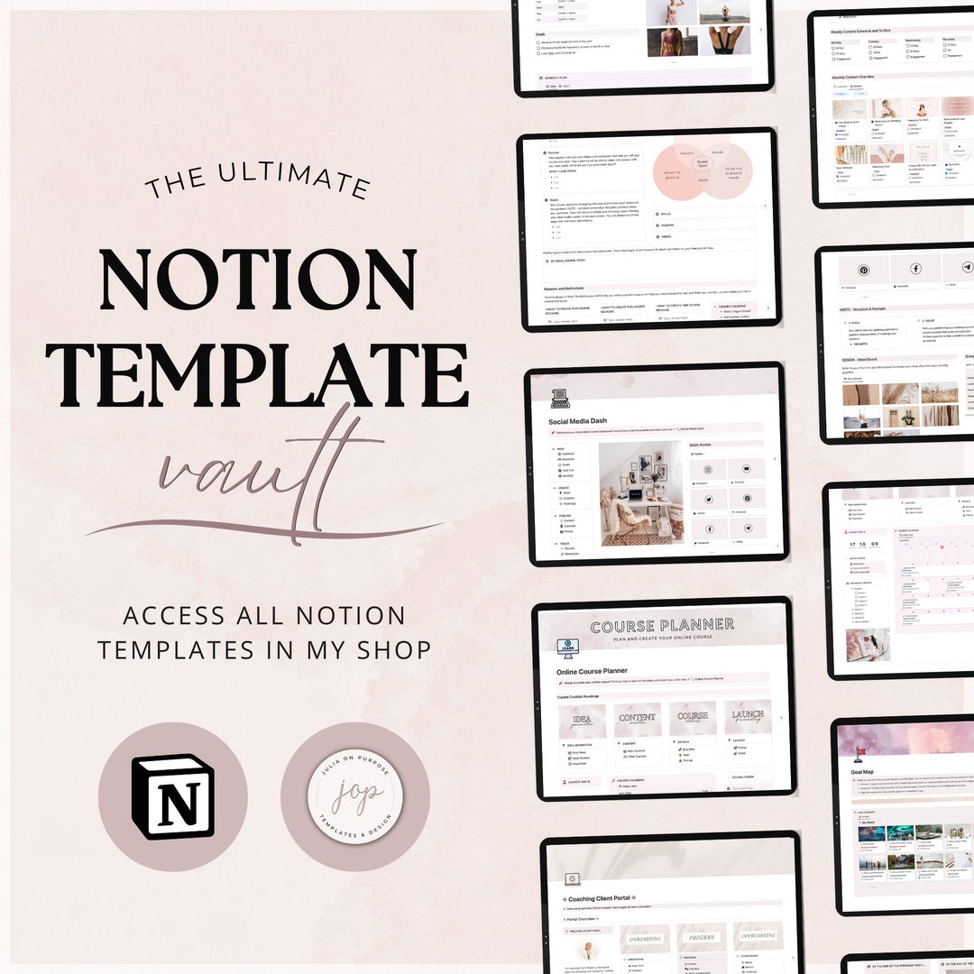 Notion Template Bundle All in One Notion Templates Notion Business ...