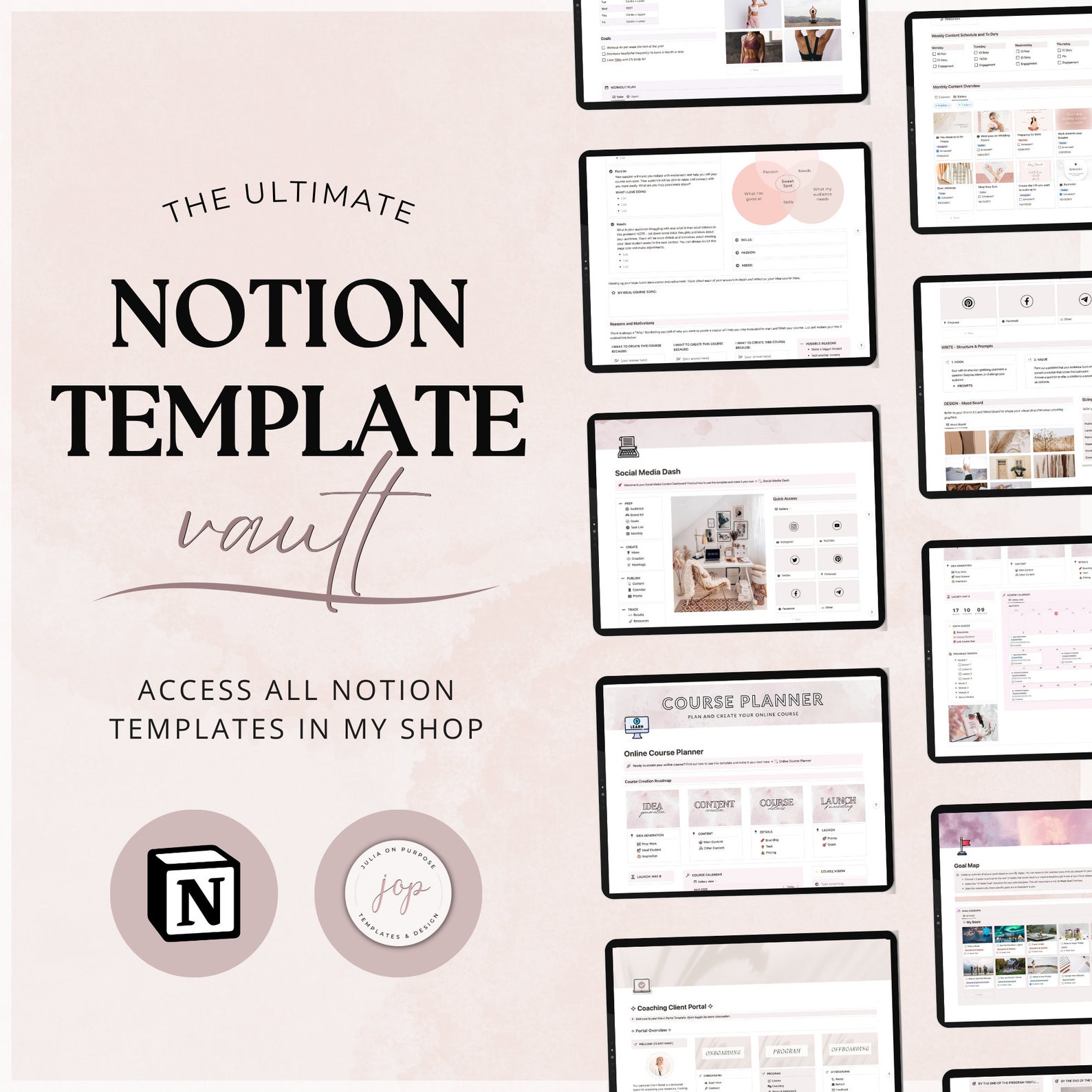 Notion Template Bundle All in One Notion Templates Notion Business ...