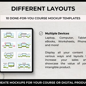 Online Course Mockup Templates Digital Product Tech Mockups Canva ...