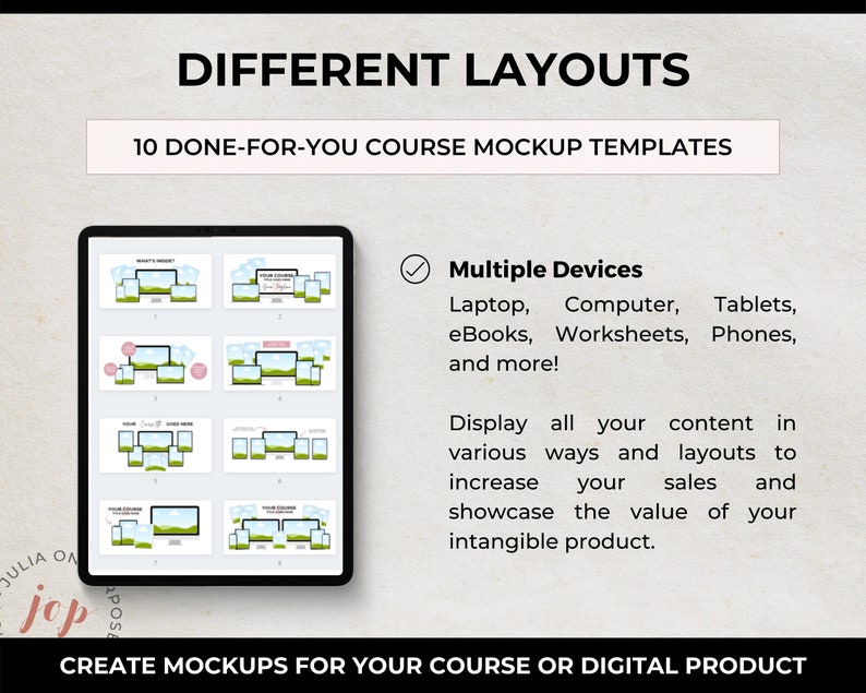 Online Course Mockup Templates Digital Product Tech Mockups Canva ...