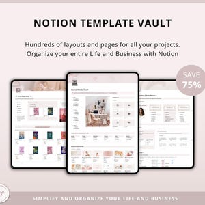 Notion Template Bundle All in One - Notion Business Planner Life Planner Notion Goal Planner ...