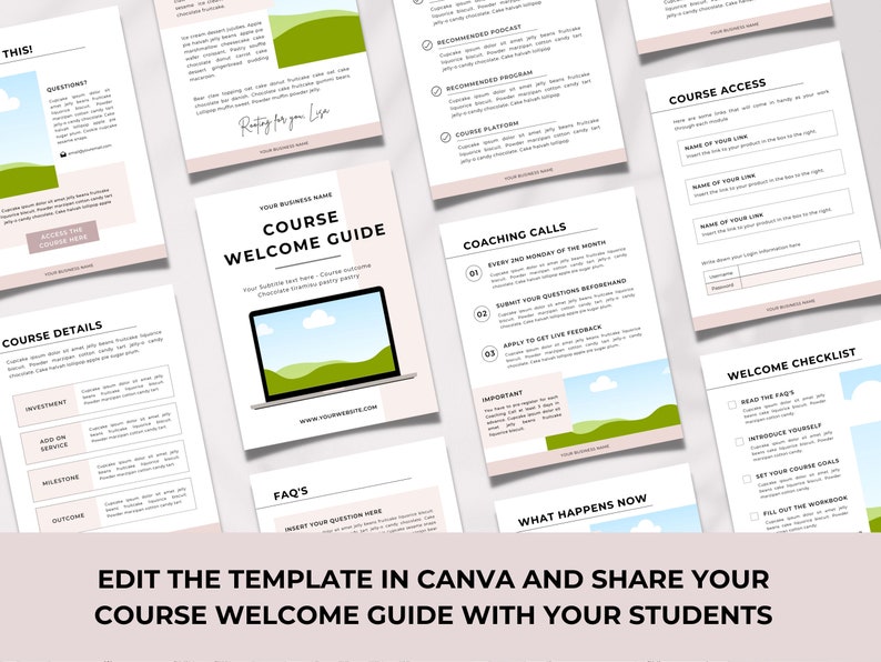 Course Onboarding Guide Canva Template, Course Welcome Guide, Student ...