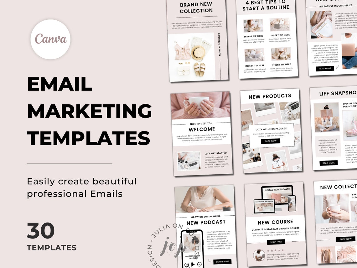 Email Marketing Canva Template Bundle Newsletter Canva - Etsy