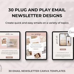 Coach Email Marketing Canva Template Bundle Newsletter Canva Templates ...