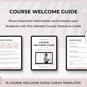 Course Onboarding Guide Canva Template, Course Welcome Guide, Student ...