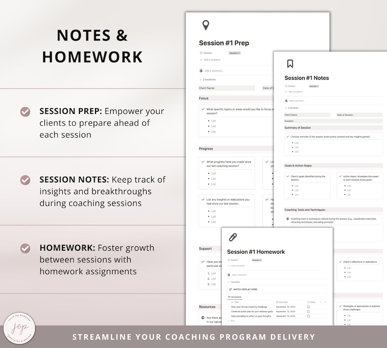 Coaching Client Portal Notion Template, Coach Client Onboarding in ...