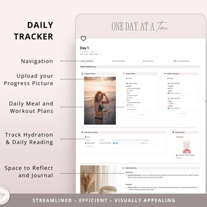 75 Day Challenge Tracker Notion Template: Workout Planner, Meal Planner ...