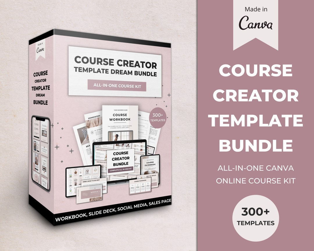 Ultimate Course Creator Template Bundle Slide Deck Workbook Sales Page ...