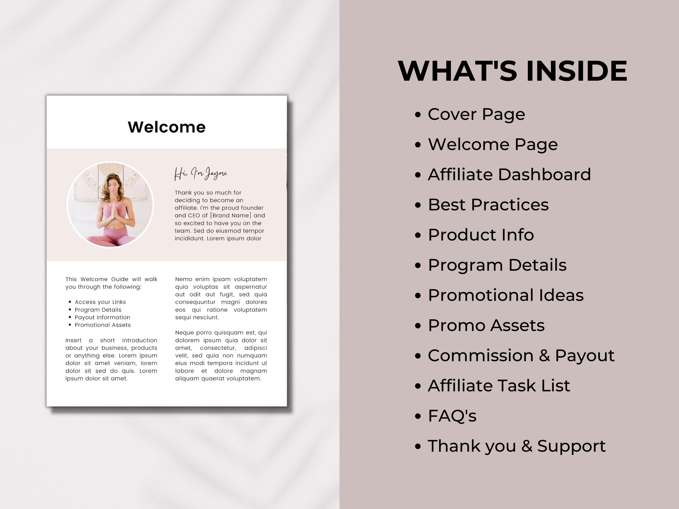 Affiliate Program Guide Canva Template Affiliate Welcome - Etsy