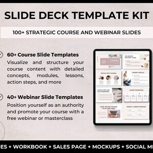 Ultimate Course Creator Template Bundle Slide Deck Workbook Sales Page ...