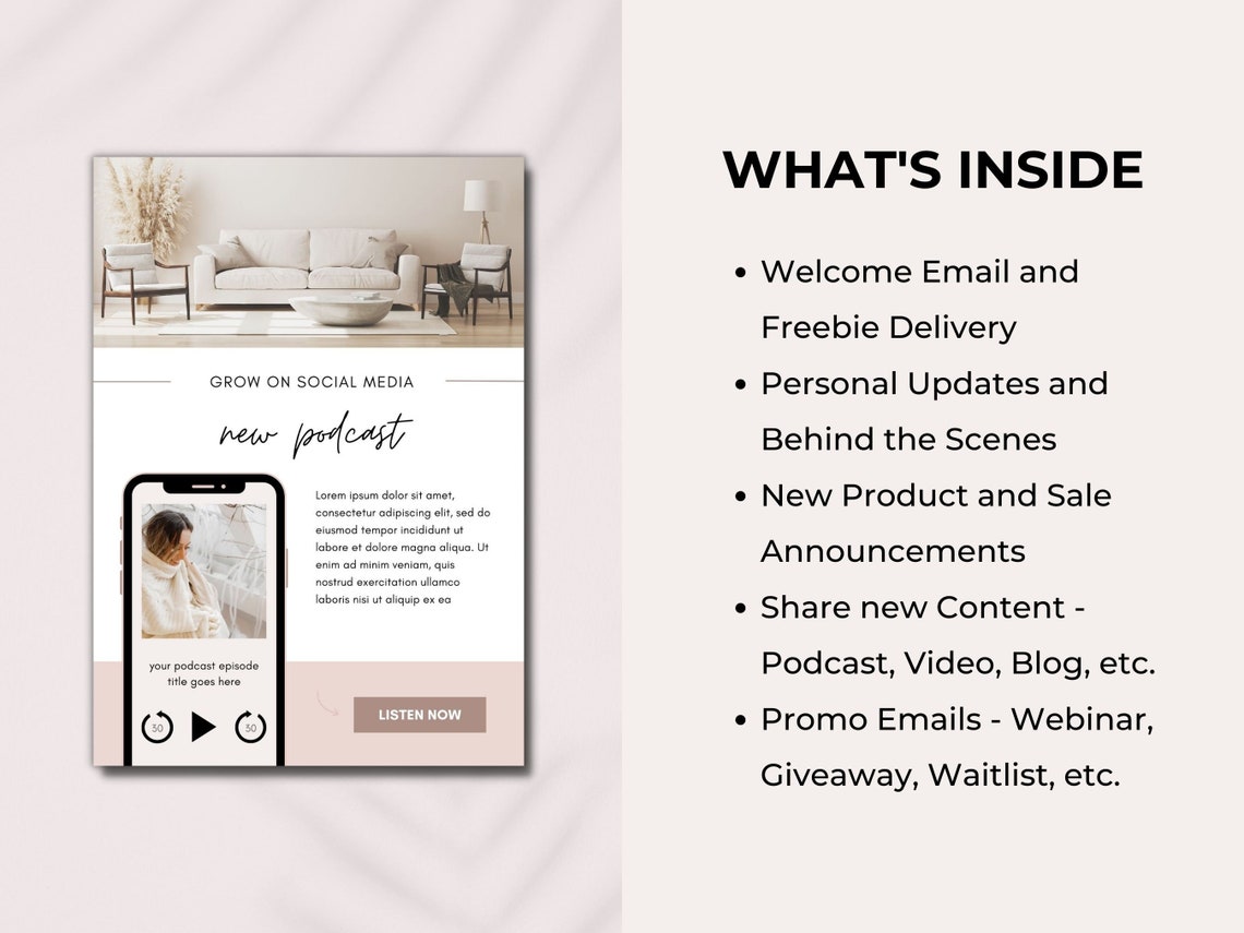 Coach Email Marketing Canva Template Bundle Newsletter Canva - Etsy