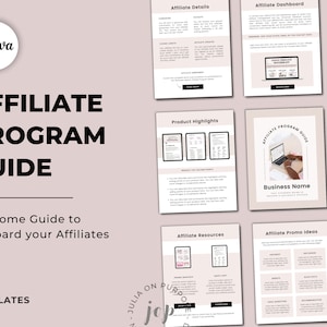 Affiliate Program Guide Canva Template Affiliate Welcome - Etsy