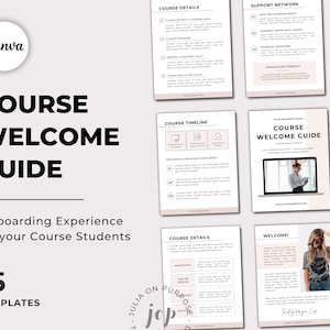 Course Onboarding Guide Canva Template Course Welcome Guide Student ...