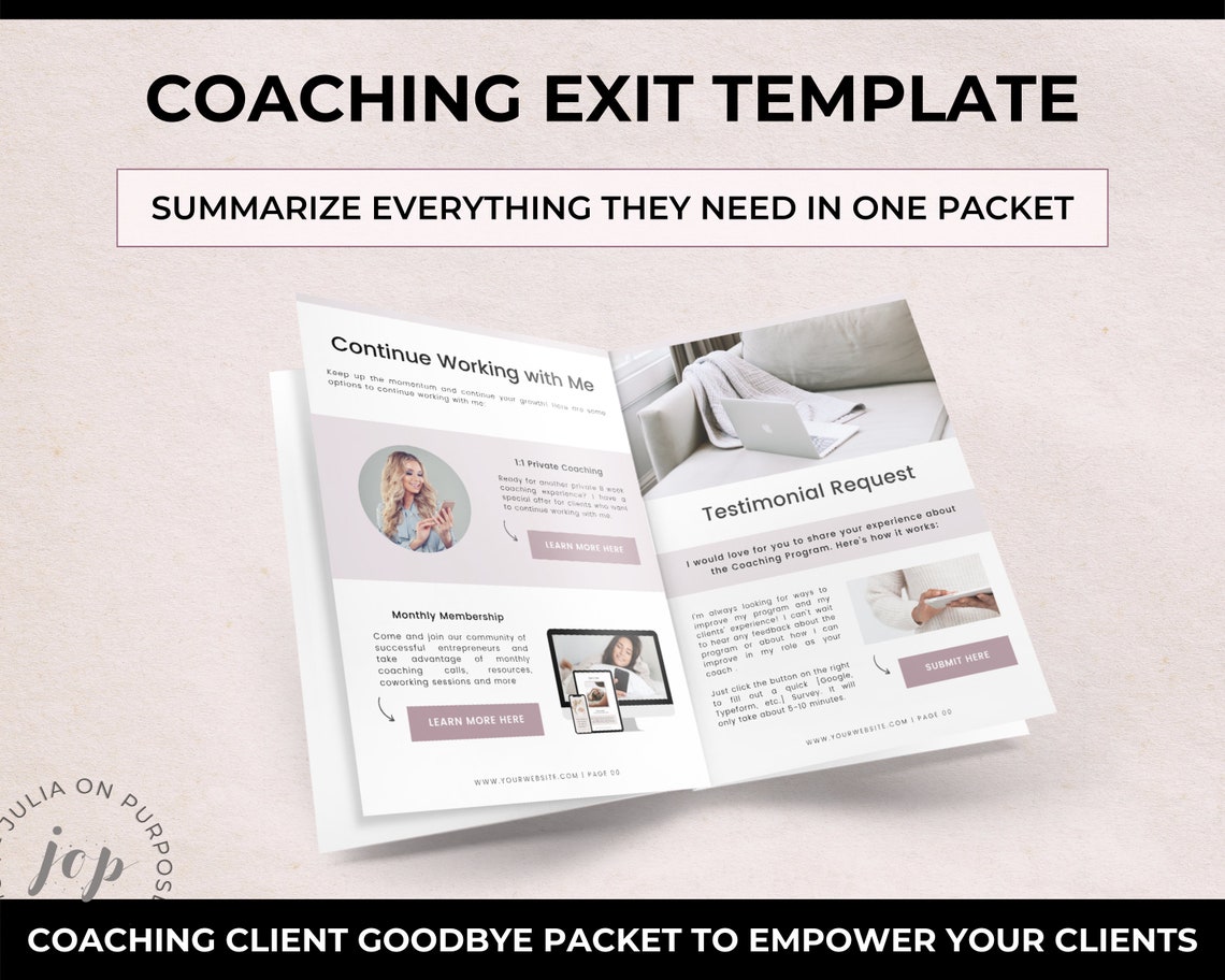 Coaching Client Goodbye Package Offboarding Canva Template - Etsy