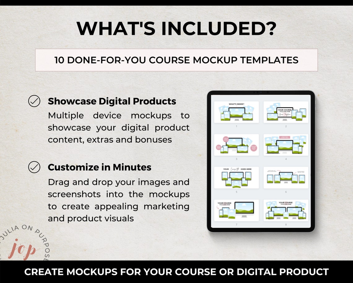 Online Course Mockup Templates Digital Product Tech Mockups Canva ...