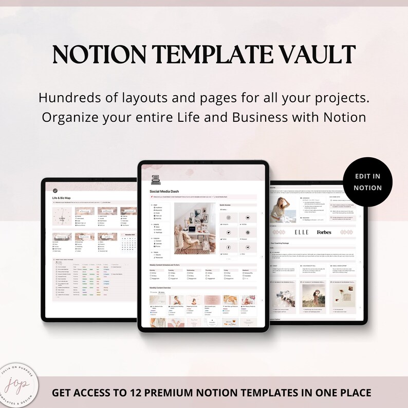 Notion Template Bundle All in One Notion Templates Notion Business ...