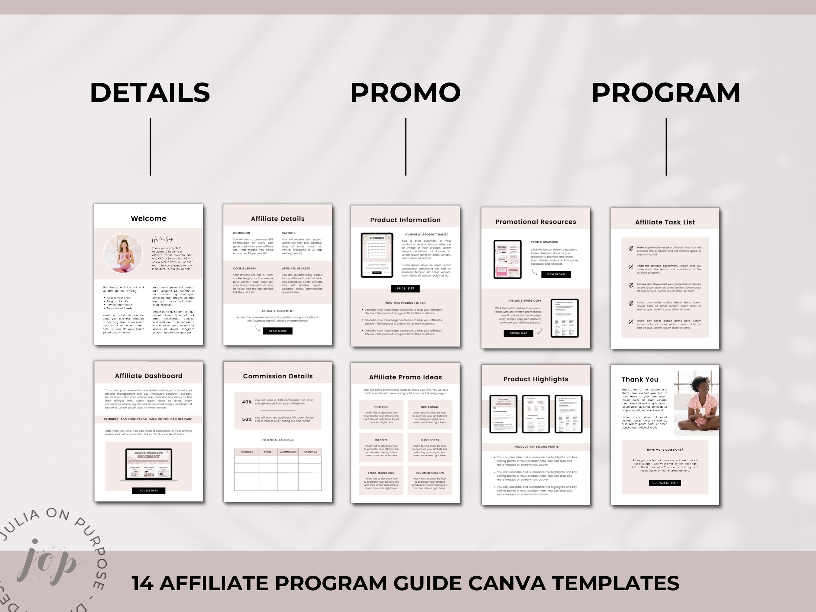 Affiliate Program Guide Canva Template Affiliate Welcome - Etsy