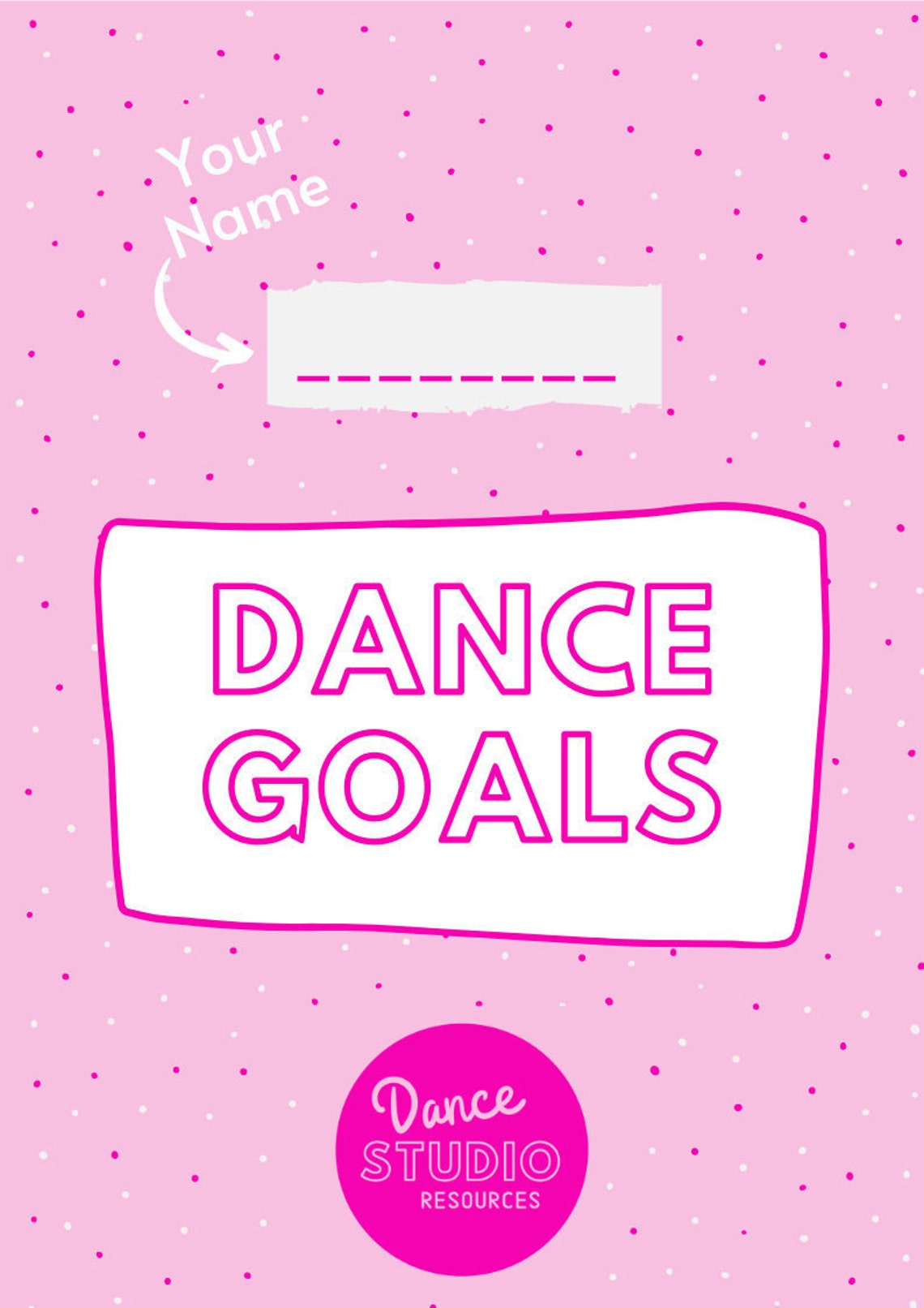 PDF Printable DANCE GOALS Guide- Educational Goal Setting Training ...