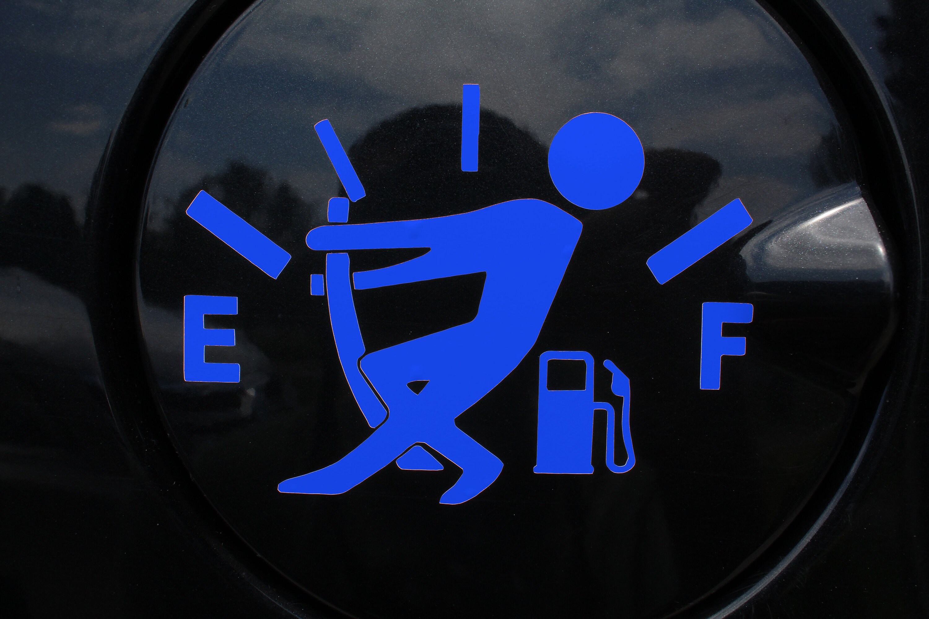 Empty Gas Tank Guy Decal, Oracal Vinyl Car Laptop Window Sticker - Etsy