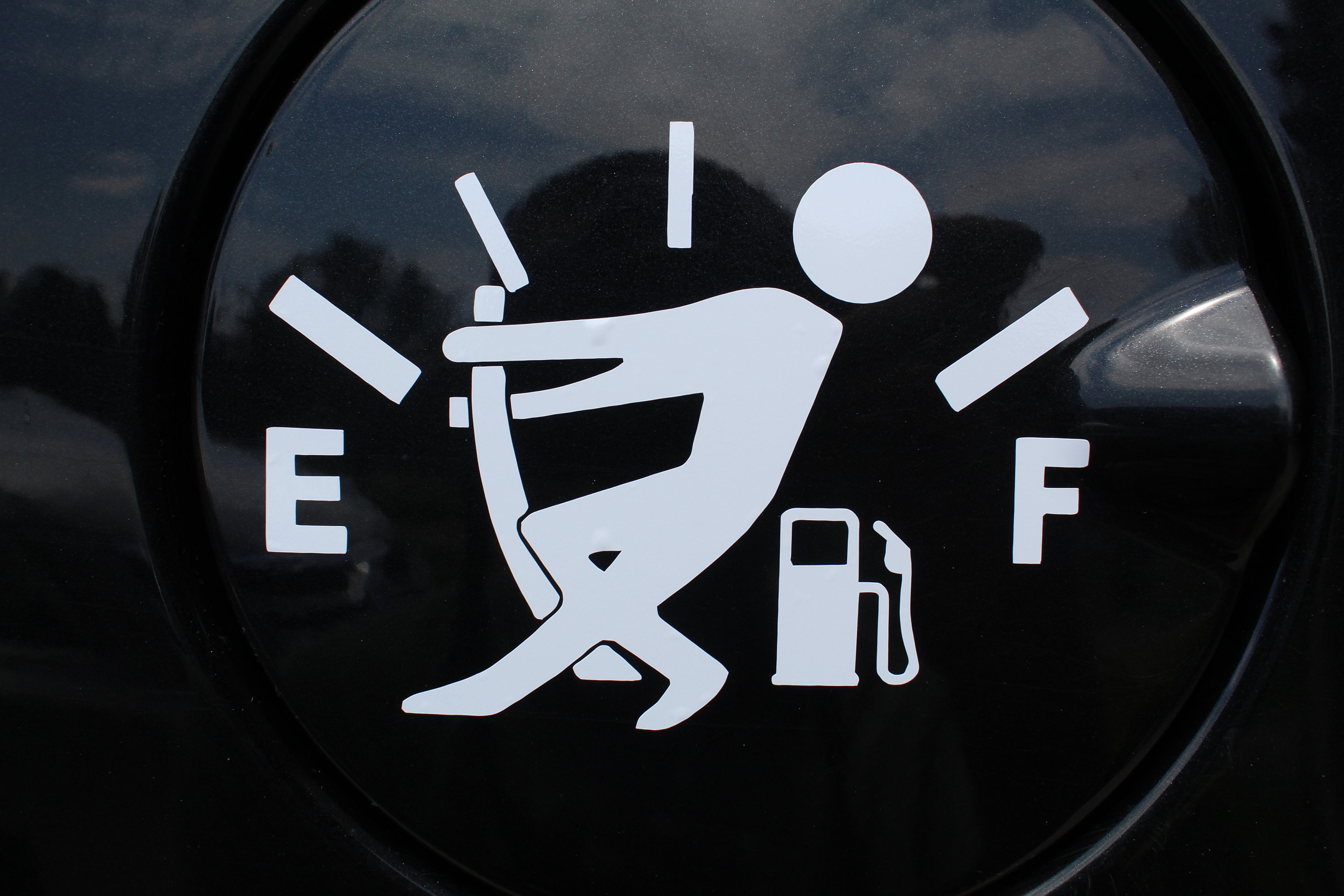 Empty Gas Tank Guy Decal, Oracal Vinyl Car Laptop Window Sticker - Etsy