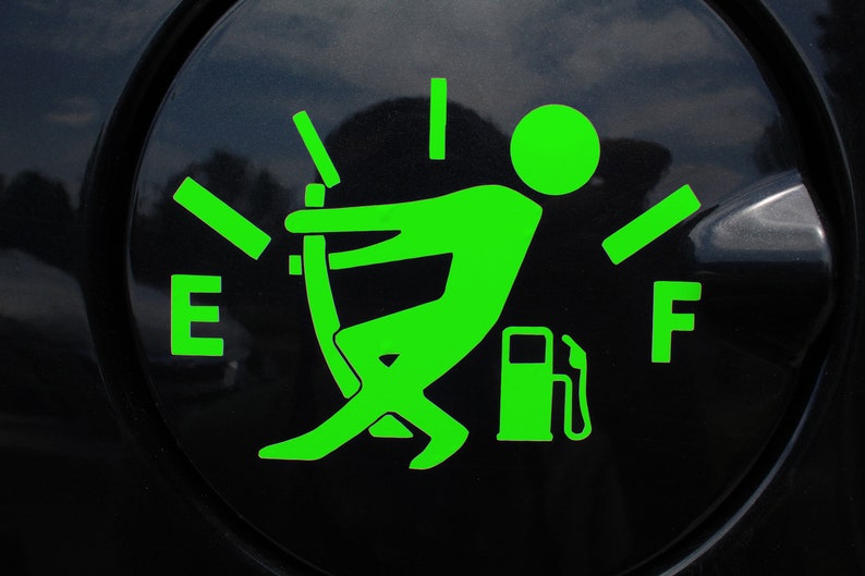 Empty Gas Tank Guy Decal, Oracal Vinyl Car Laptop Window Sticker - Etsy