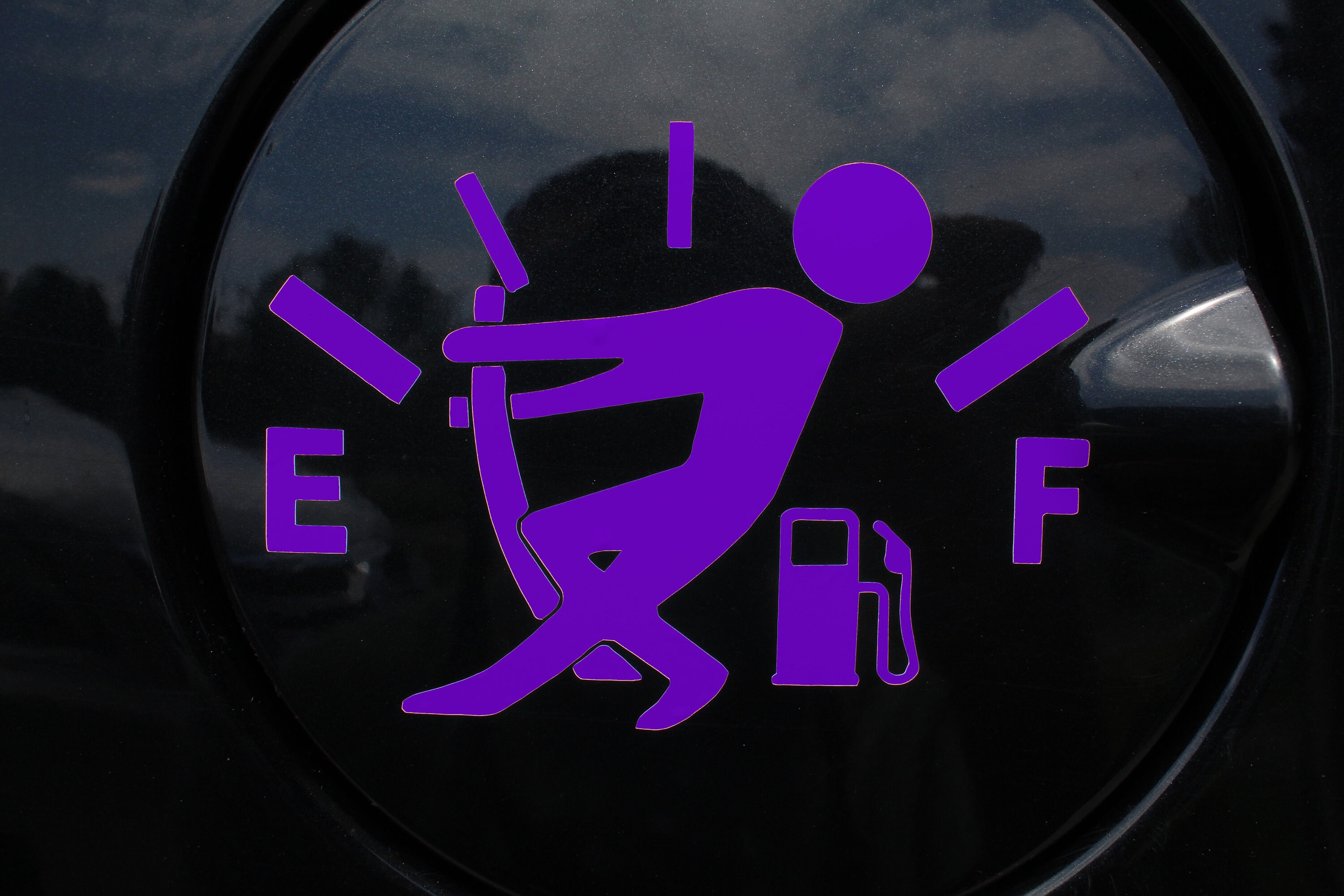 Empty Gas Tank Guy Decal, Oracal Vinyl Car Laptop Window Sticker - Etsy