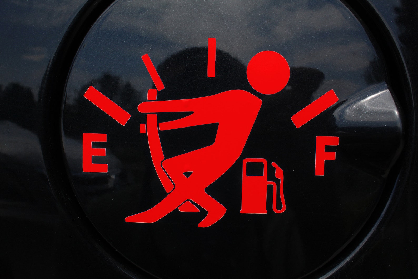 Empty Gas Tank Guy Decal, Oracal Vinyl Car Laptop Window Sticker - Etsy