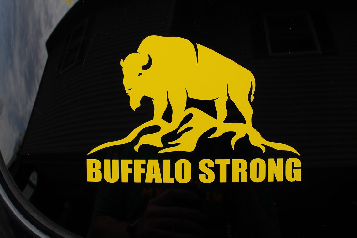 6 Inch BUFFALO STRONG Buffalo NY Decal Standing Buffalo - Etsy