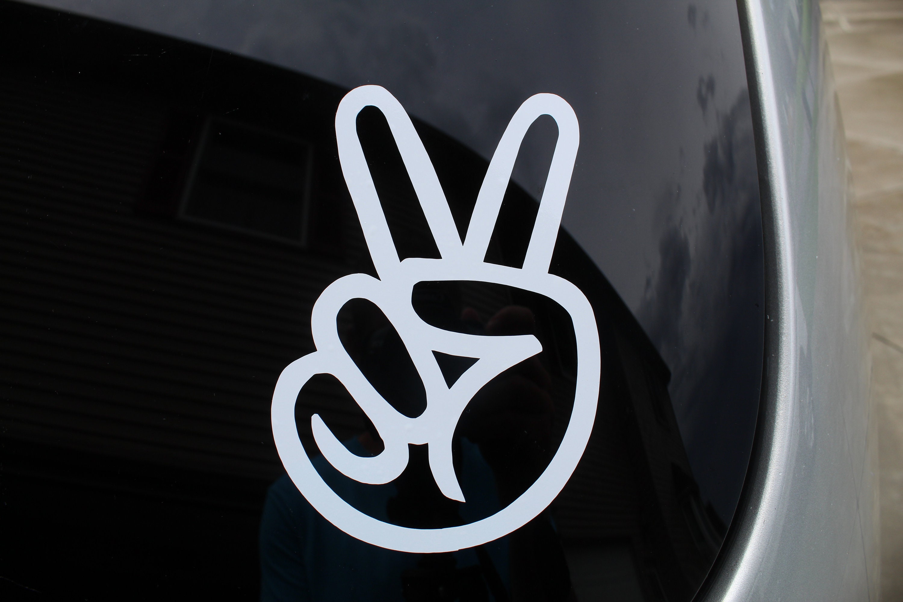 5 inch Peace Out Peace Fingers Vinyl Decal Car Window - Etsy Nederland