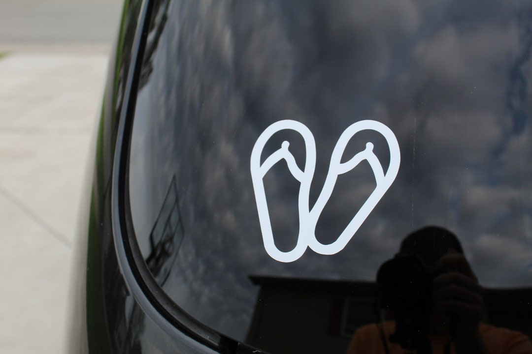 Flip-flops Beach Decal for Car, Laptop, Window, Quality Oracal Vinyl ...