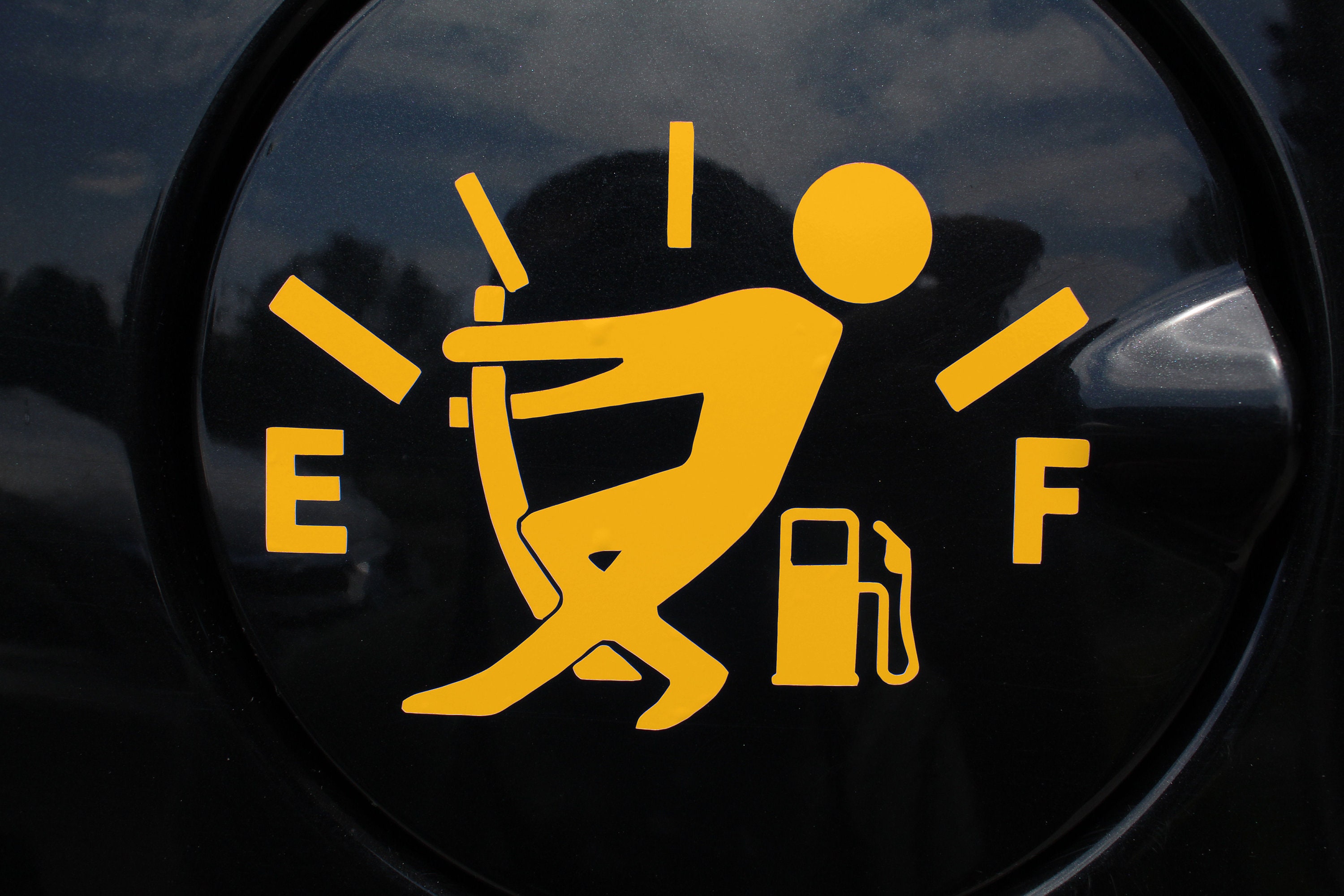 Empty Gas Tank Guy Decal, Oracal Vinyl Car Laptop Window Sticker - Etsy