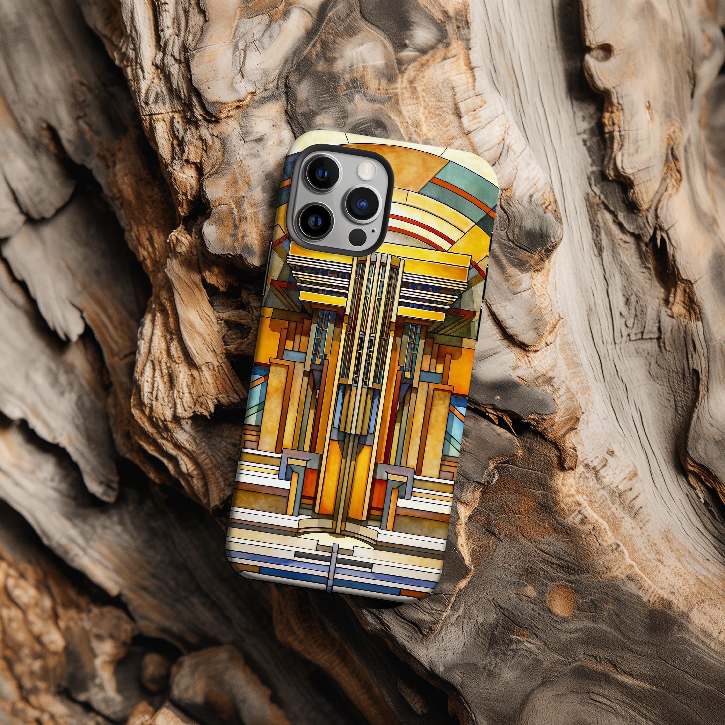 Frank Lloyd Wright Inspired Cell Phone Case Tough Vintage Design ...