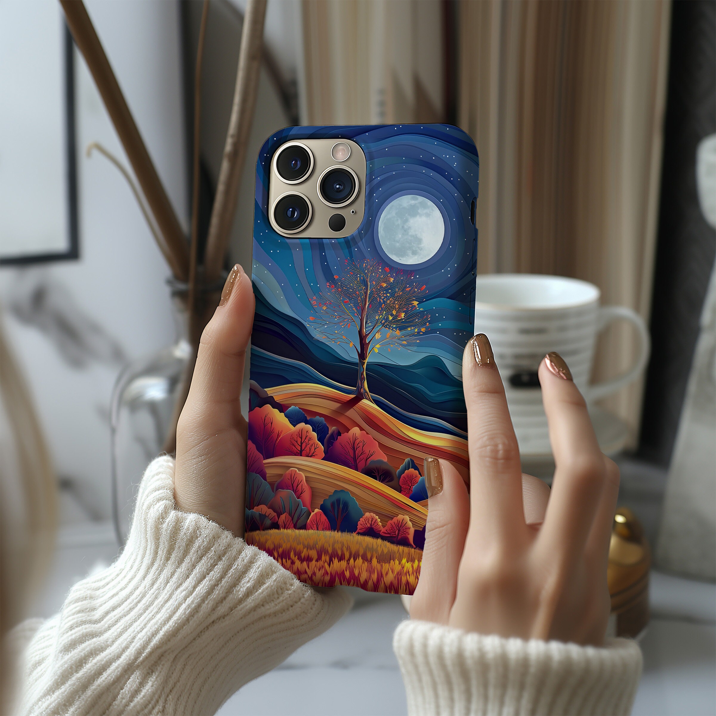 Clarice Cliff Inspired Moonlit Phone Case | Artistic Protection | Tough ...