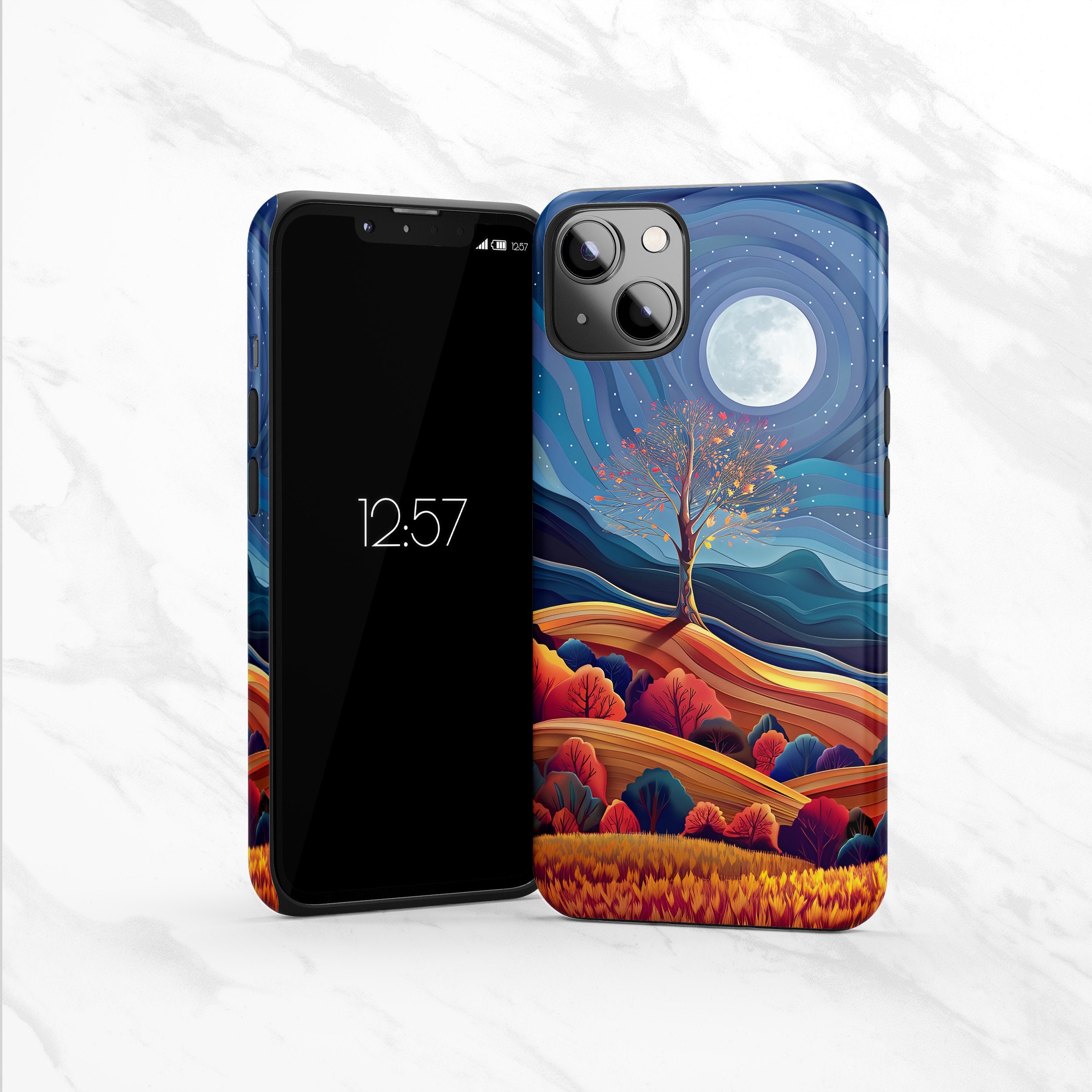 Clarice Cliff Inspired Moonlit Phone Case | Artistic Protection | Tough ...